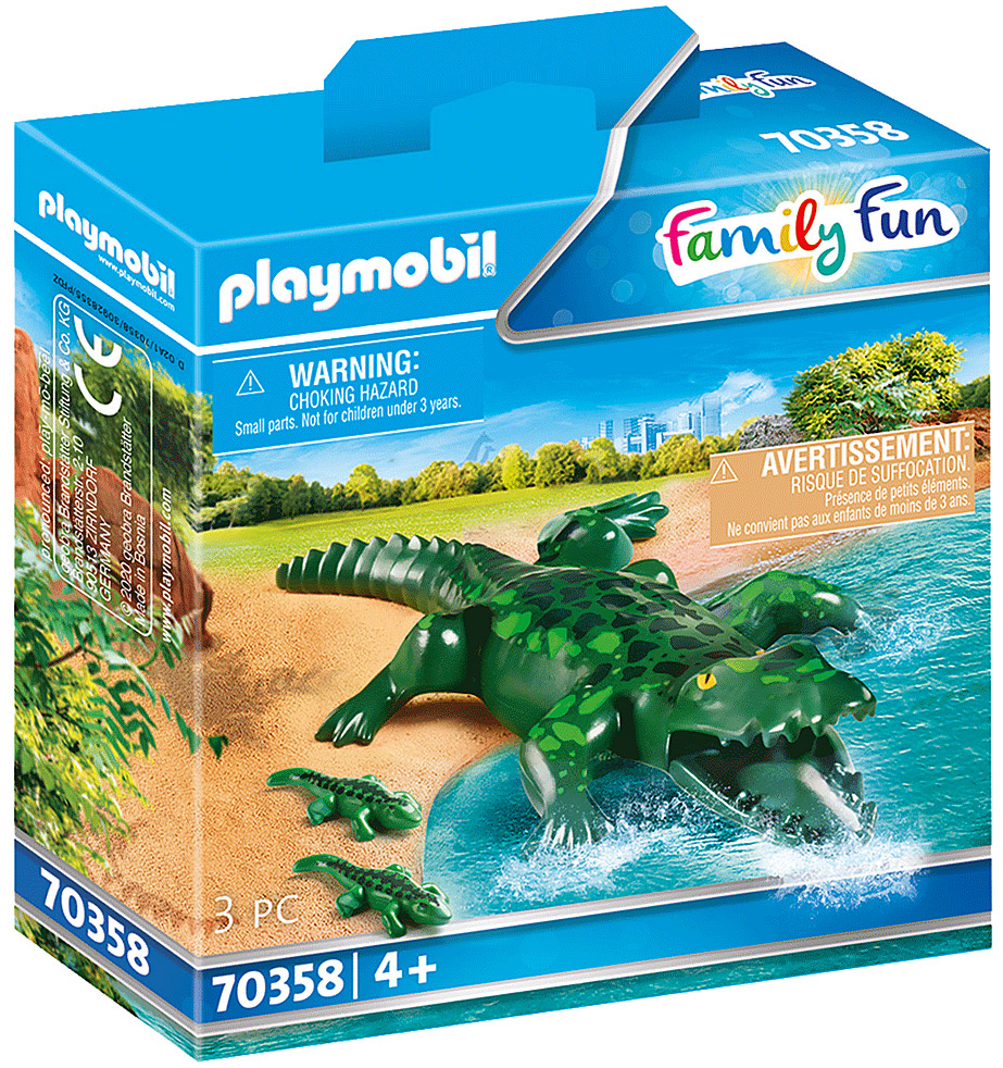 Playmobil Family Fun 70358 pas cher, Alligator avec ses petits