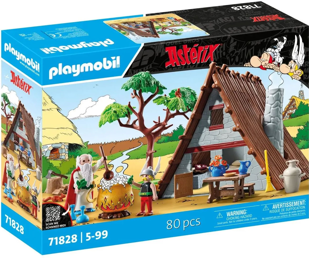 Playmobil Astérix 71828 pas cher, La Hutte d'Astérix avec Panoramix